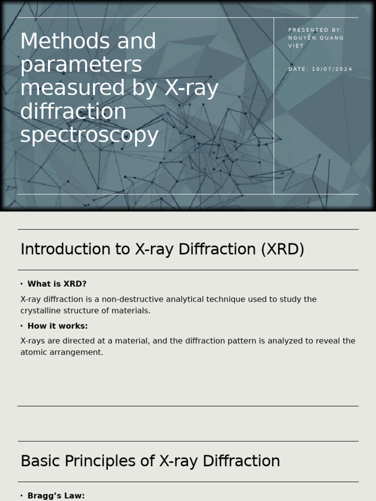 X-ray Diffraction | PDF