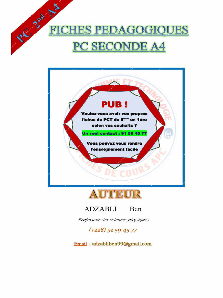 Cours de PC 2a4 ST Ben. | PDF