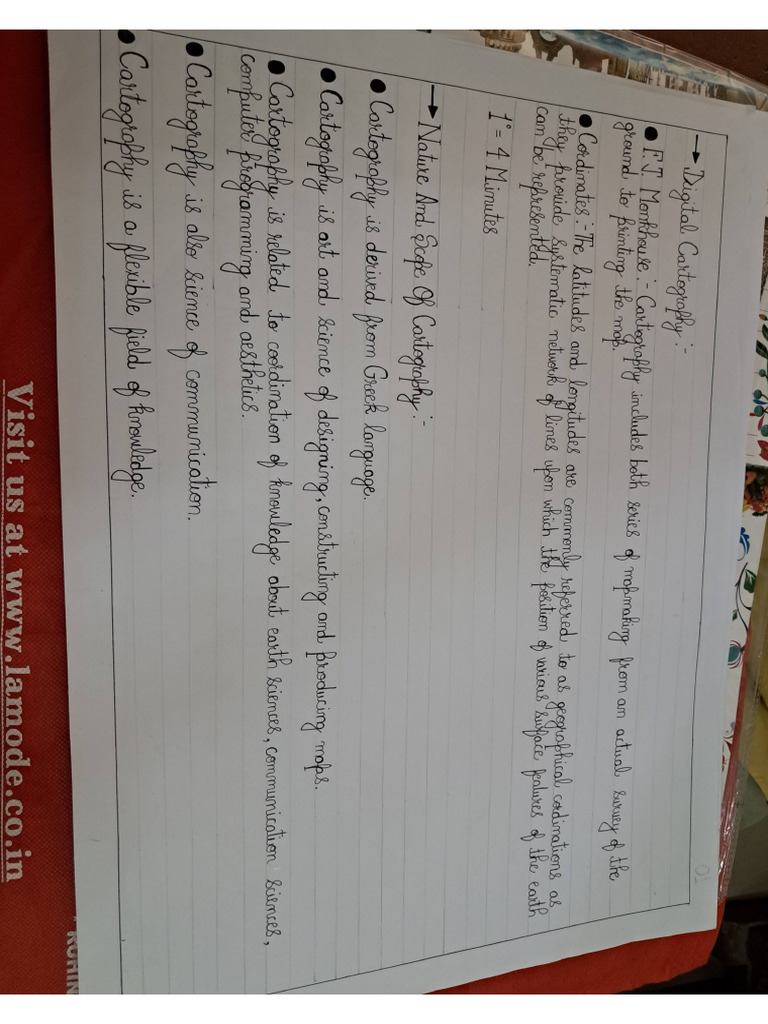 Cartography Notes | PDF