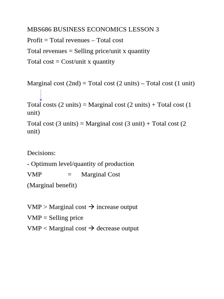 Mbs686 Business Economics Lesson 3 | PDF