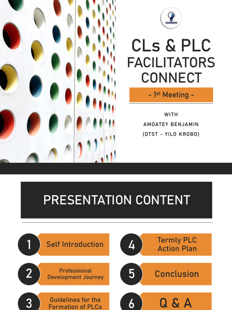 CLs & PLC Facilitators Meeting 1 | PDF | Collaboration | Educational ...