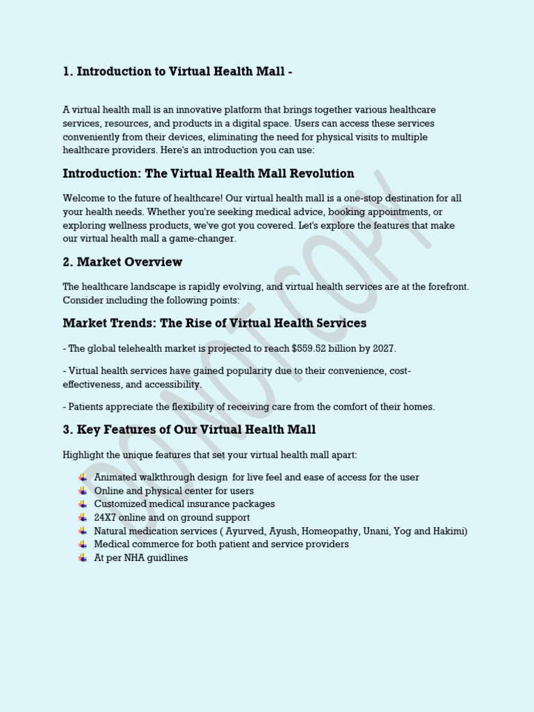 Amber Health Mall Project | PDF