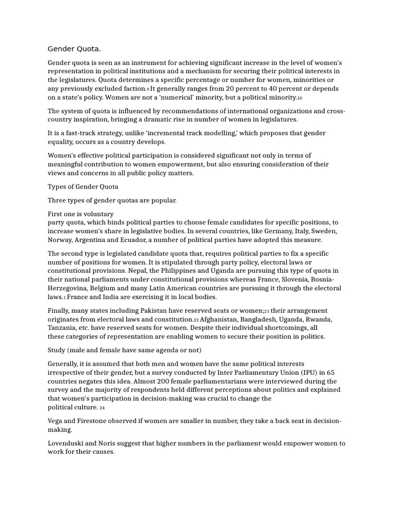 Gender Quota | PDF