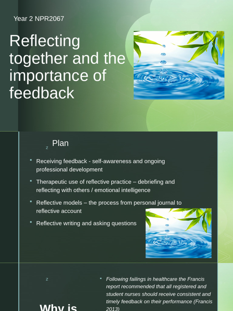 NPR2067 Reflecting Together and Feedback | PDF