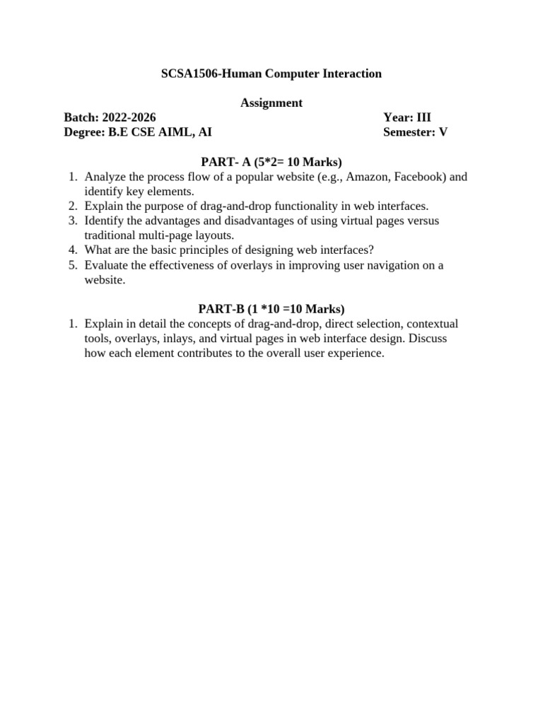 HCI Assignment | PDF