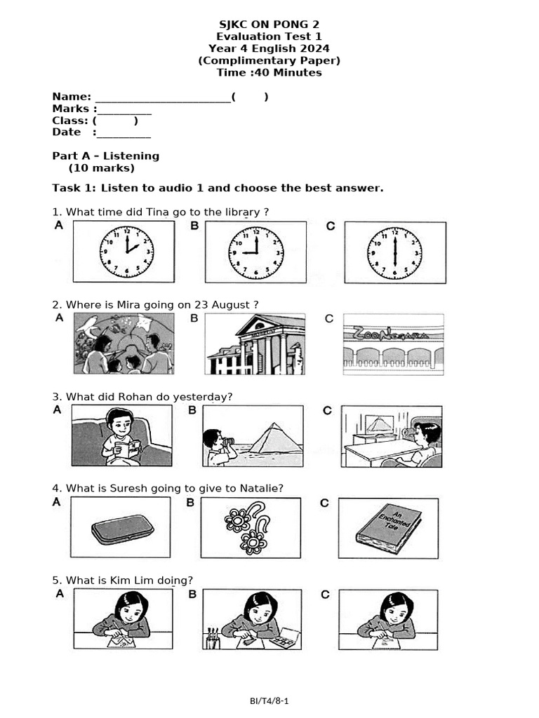 Complimentary Paper Year 4 Sem 1-2024 | PDF