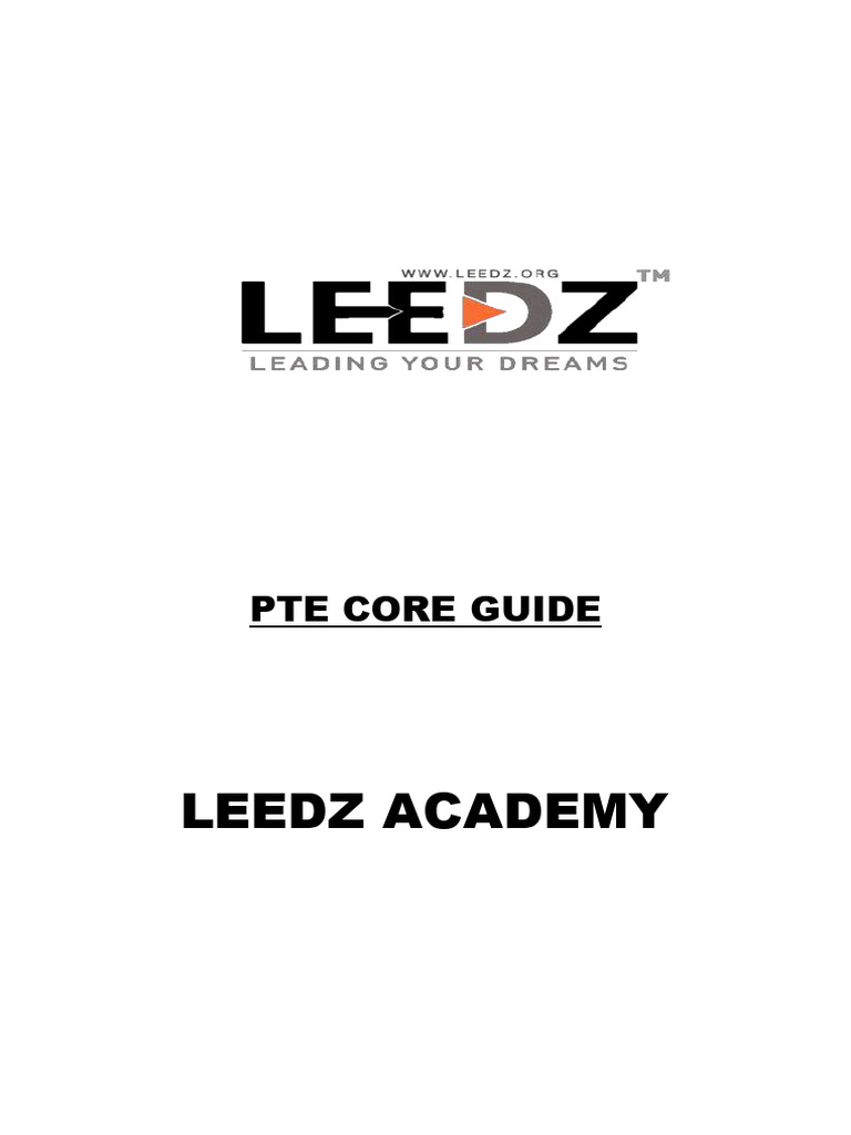 PTE Core Study Material | PDF