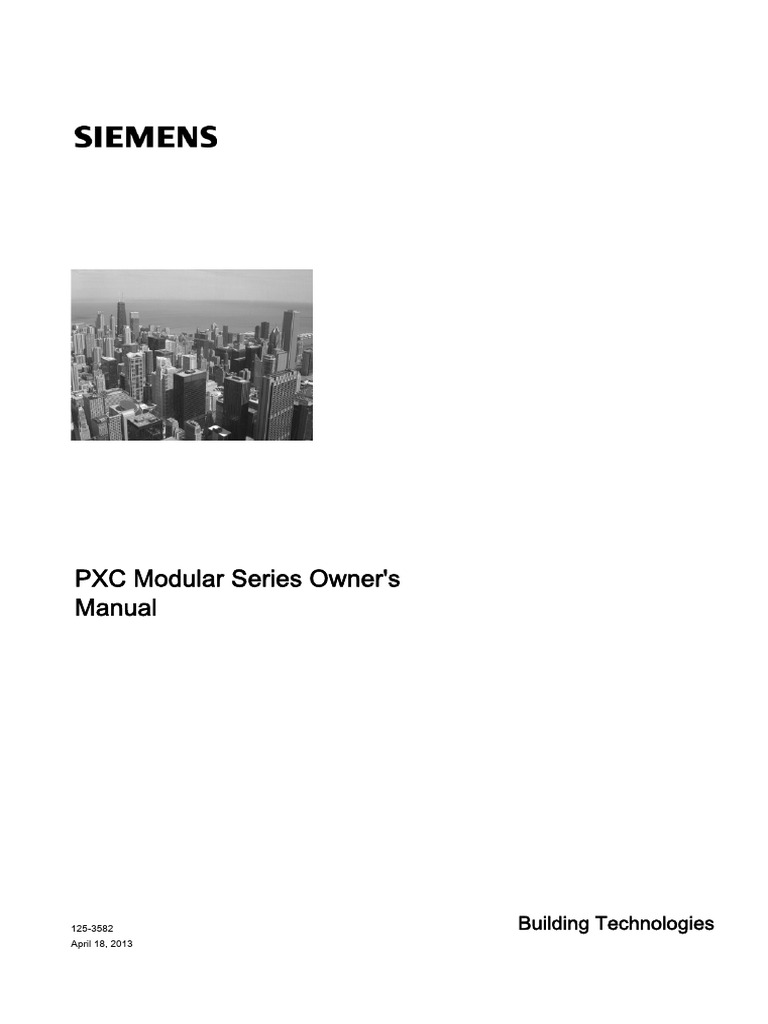 PXC Modular Series Owner S Manual - A6V10302089 - Us en | PDF