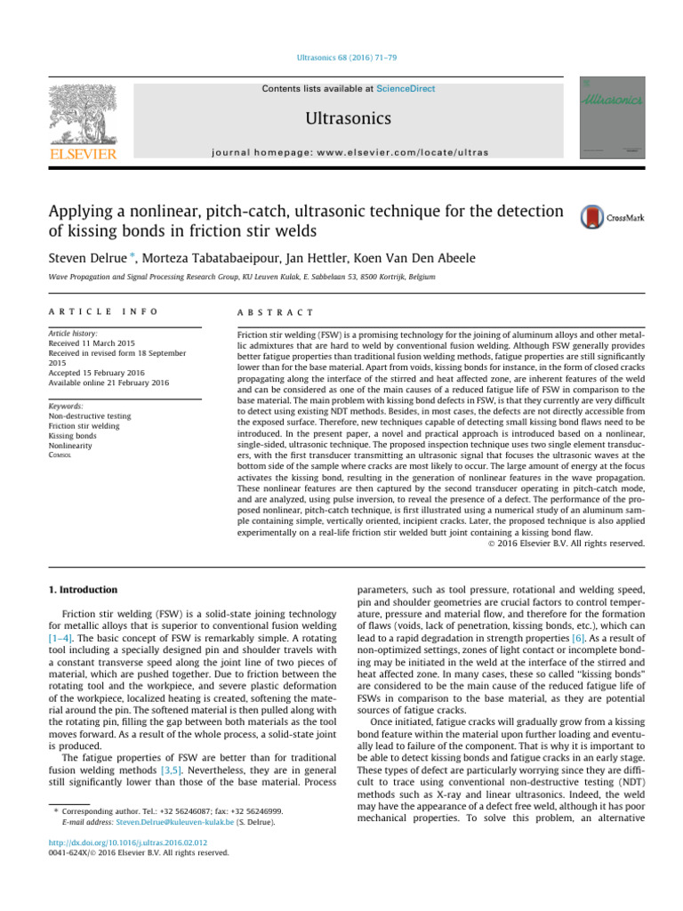 NLU Application - FSW Weld Joint Fatigue | PDF | Waves | Fracture