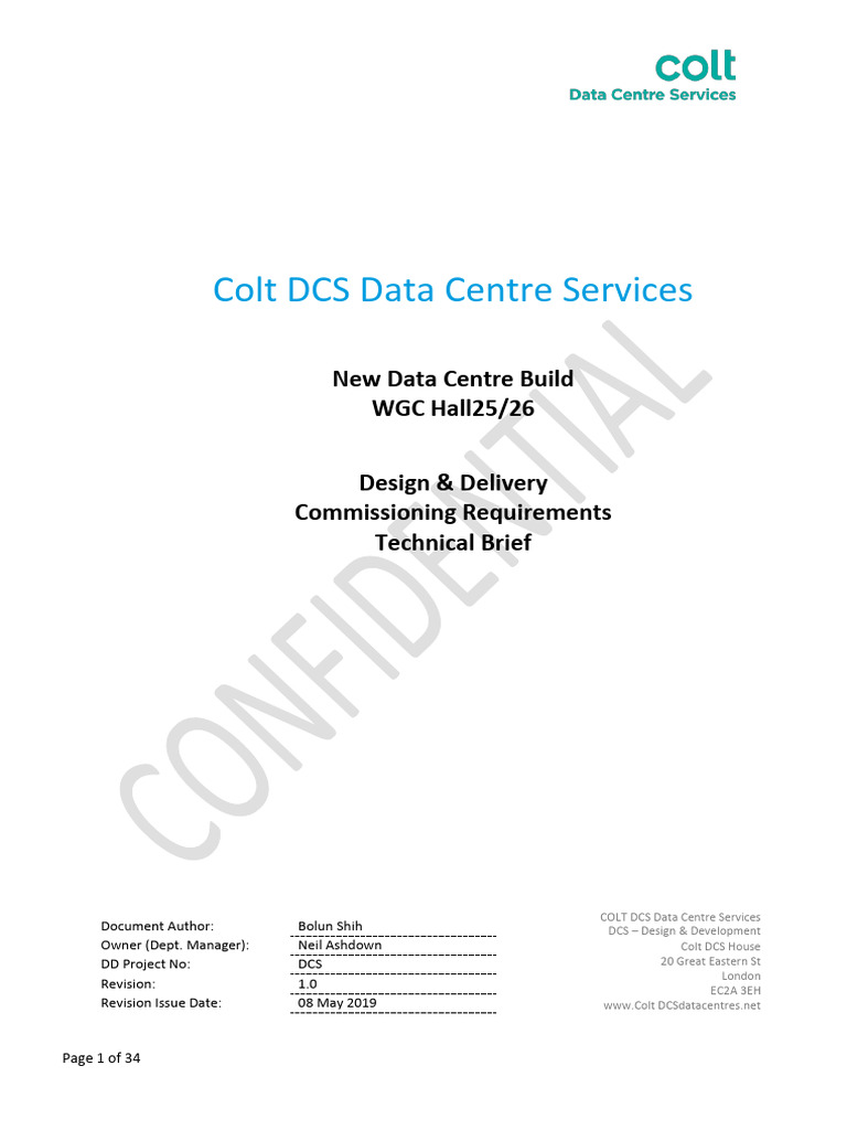Indicative Commissioning Requirements Technical Brief | PDF