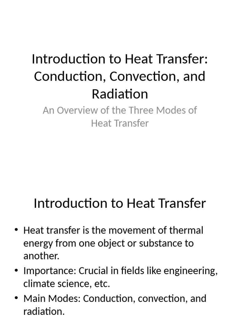 Introduction to Heat Transfer | PDF