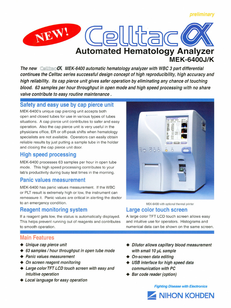 Prospekt Celltac A Original | PDF