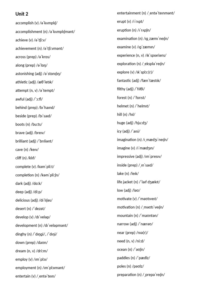 Vocabulary - Solutions | PDF