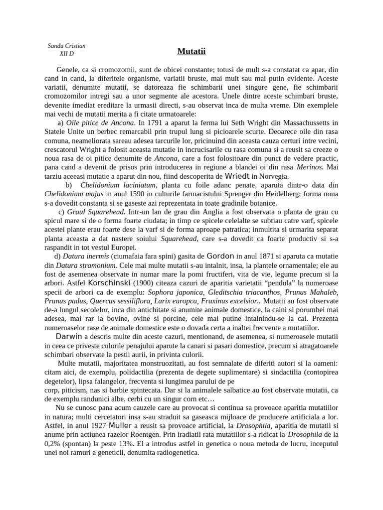 Mutatii | PDF