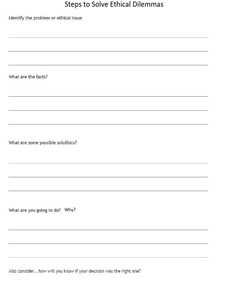 Pages From Problem Solving Ethical Dilemma | PDF