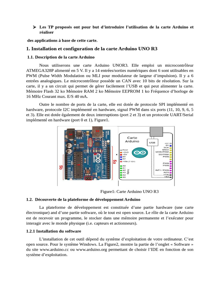 TP- Sur l'Arduino UNO R3 | PDF