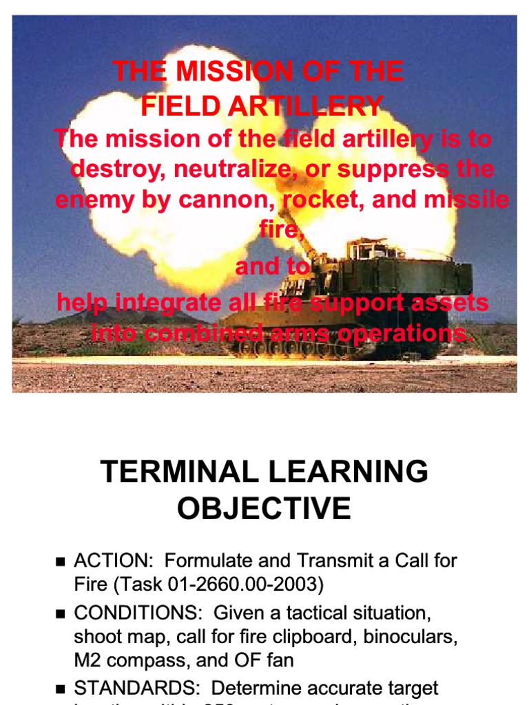 Adjust and Call For Fire | PDF | Shell (Projectile) | Field Artillery