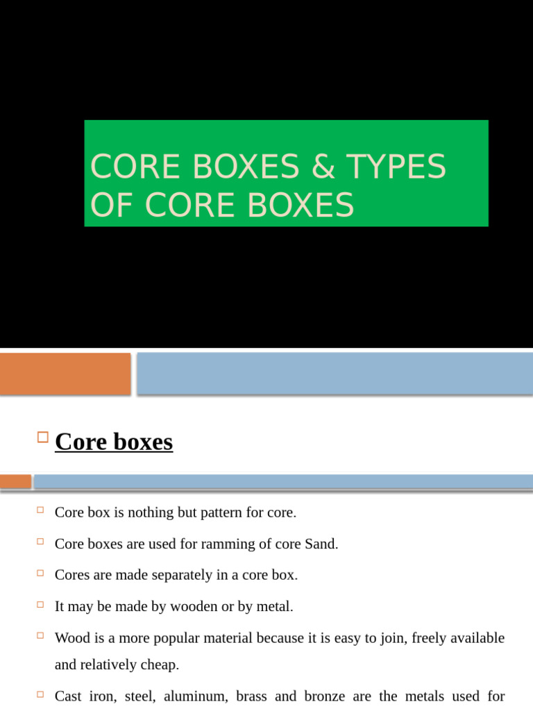 08 Core Boxes and Types Core Boxes | PDF