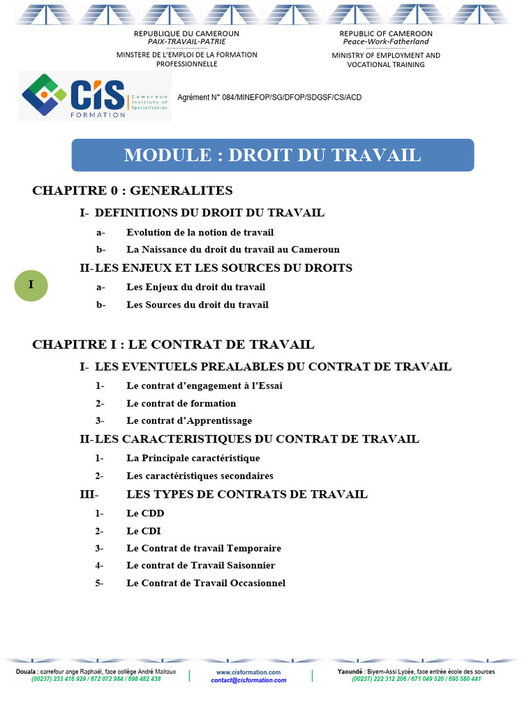 Droit Du Travail Cis 2024 - 093038 | PDF