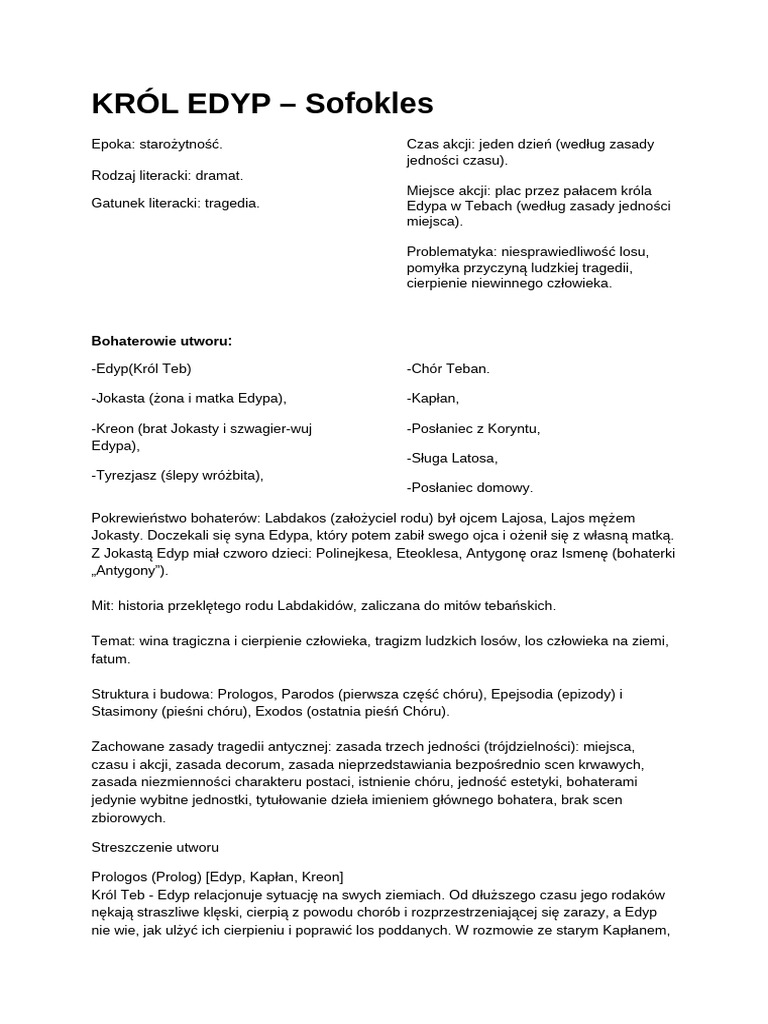 Król Edyp | PDF