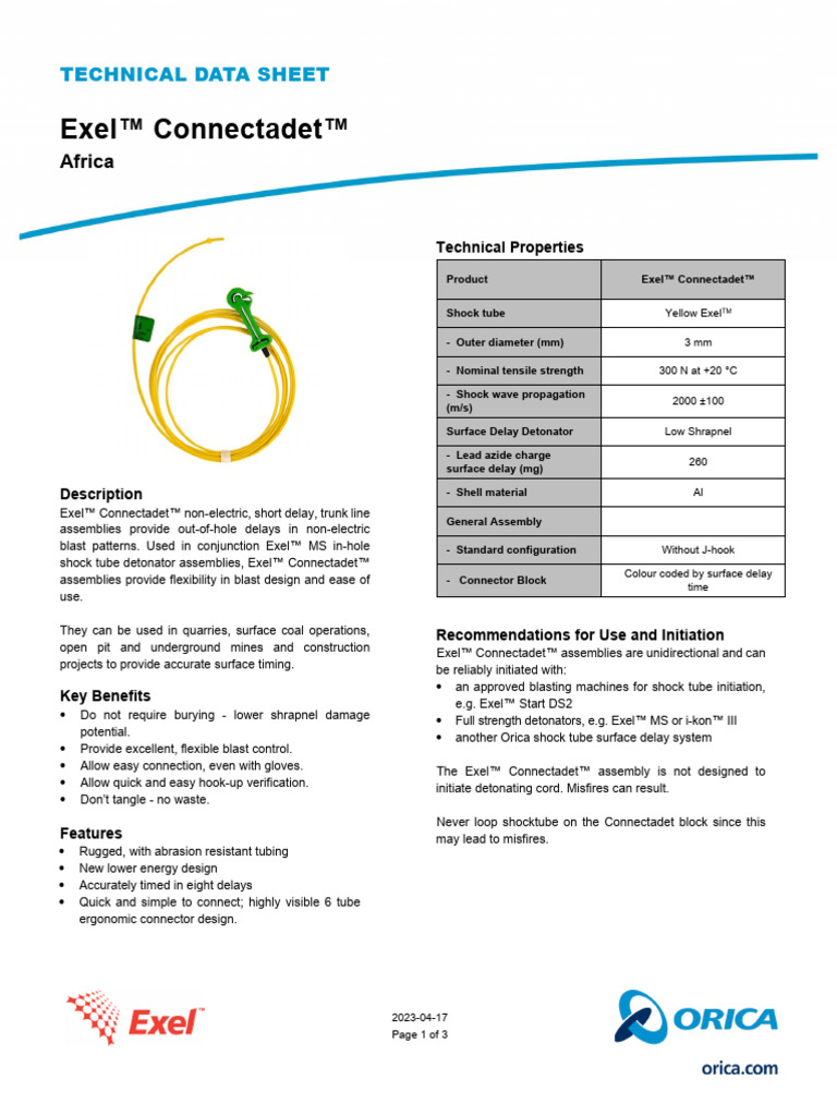 Exel Connectadet - TDS - en - 2023-04-24 - Africa - 2 | PDF