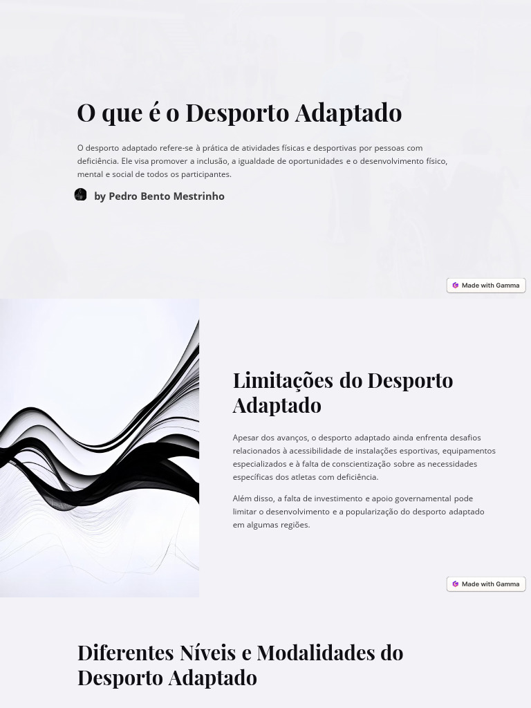 O Que e o Desporto Adaptado | PDF