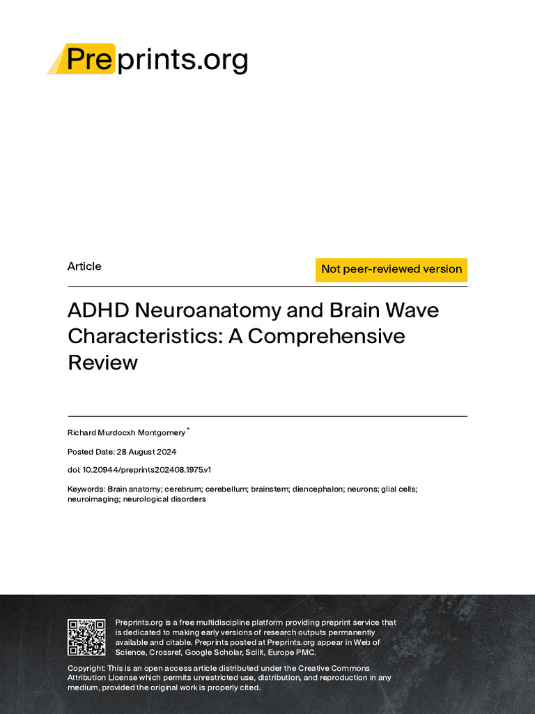 ADHD Neuroanatomy and Brain Wave Characteristics a Comprehensive Review ...