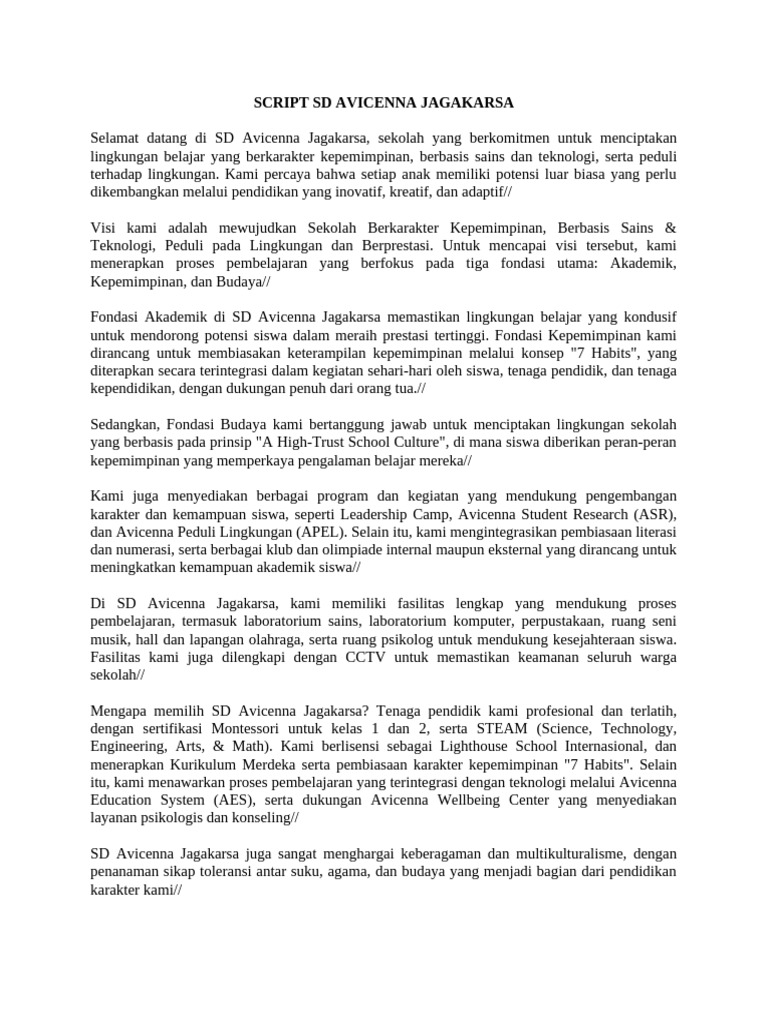 (Script) SD JGK | PDF