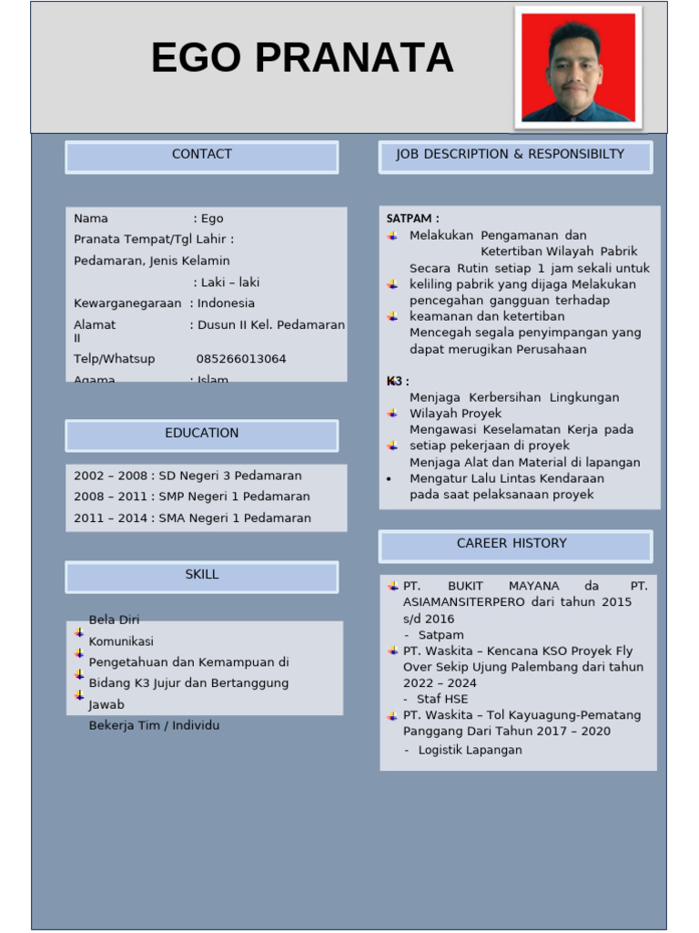 Cv. Ego Pranata R1 | PDF