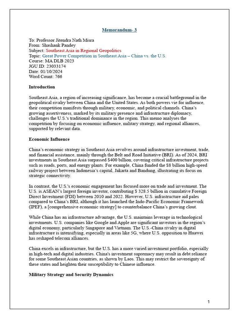 Shashank Pandey's Memo - 3 | PDF