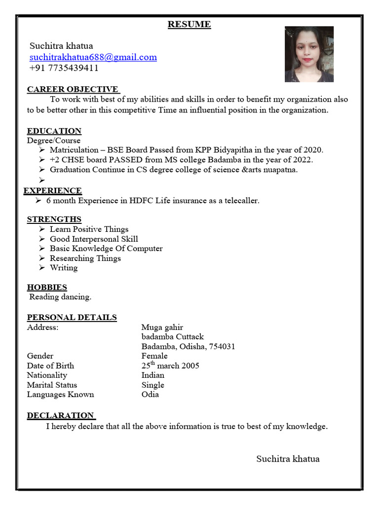 Suchitra New Resume | PDF