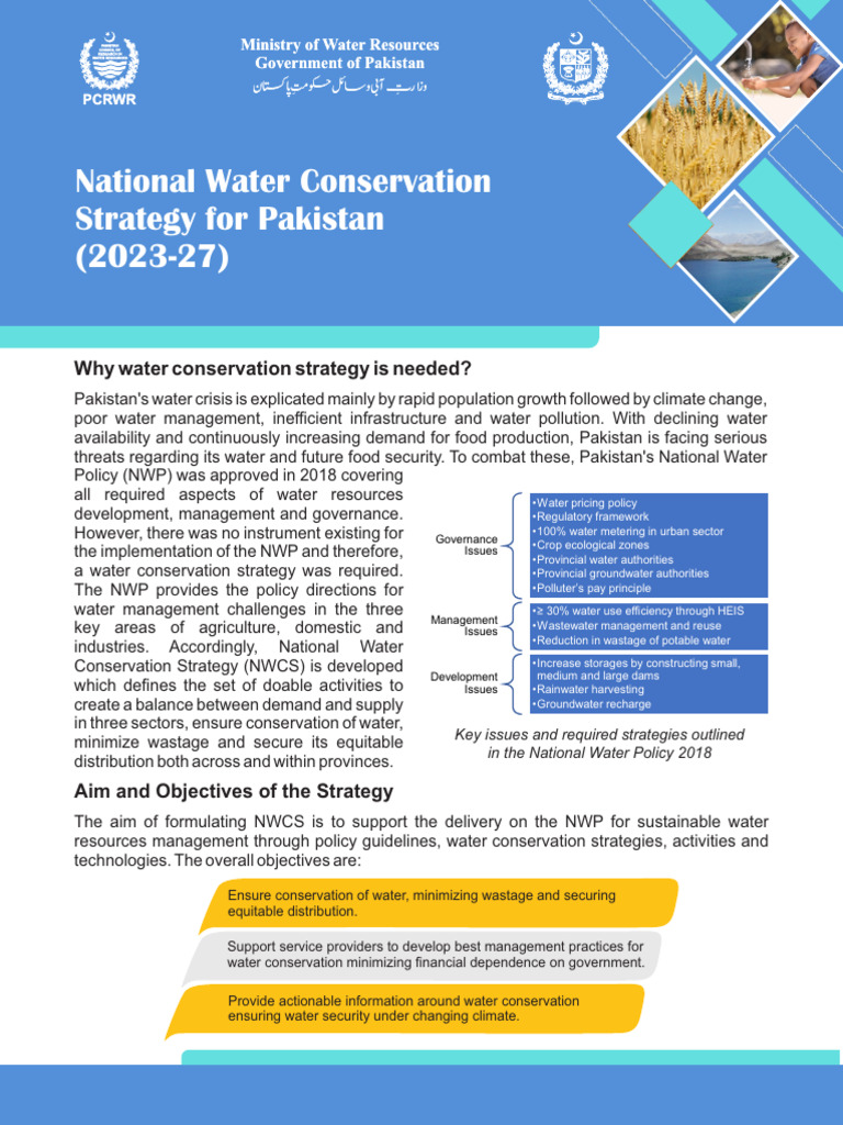 National-Water-Conservation-Strategy-for-Pakistan 2024 | PDF | Water ...