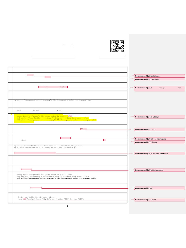 HTML Exam for BSA Students | PDF | Hyperlink | Html Element