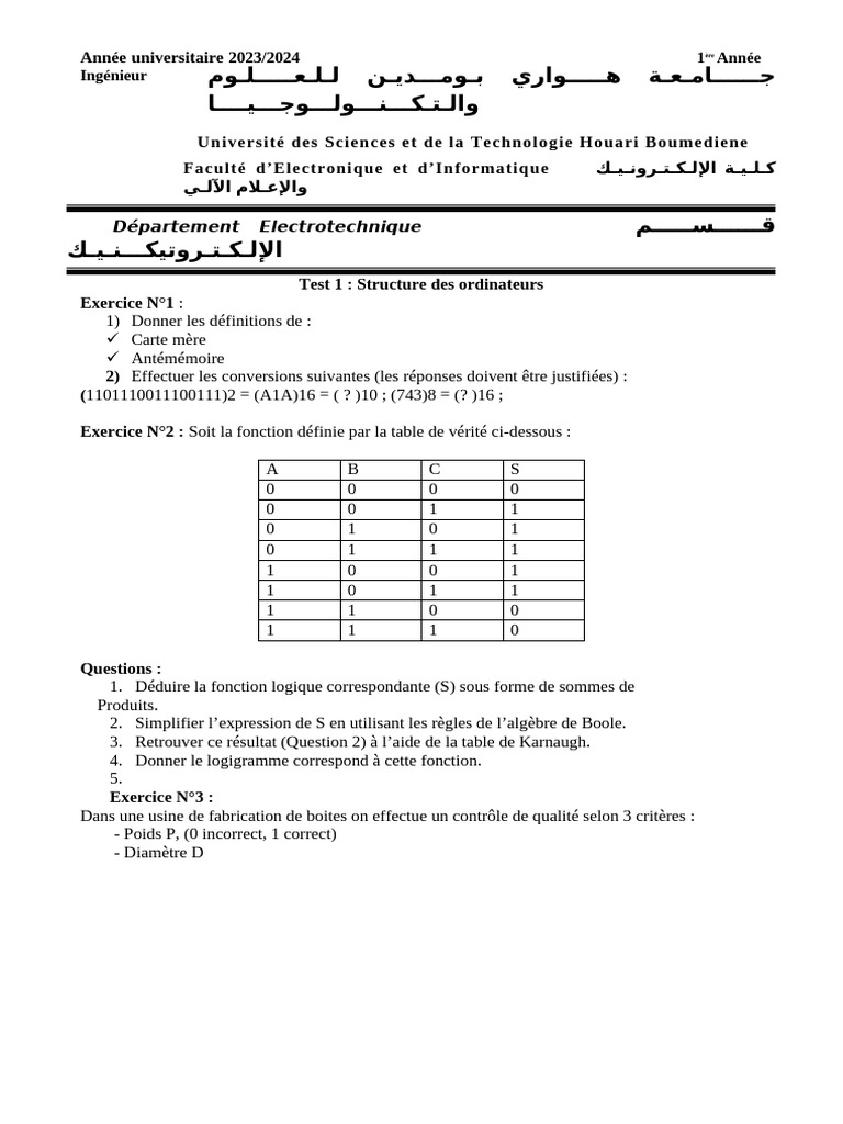 Sujet 4 | PDF