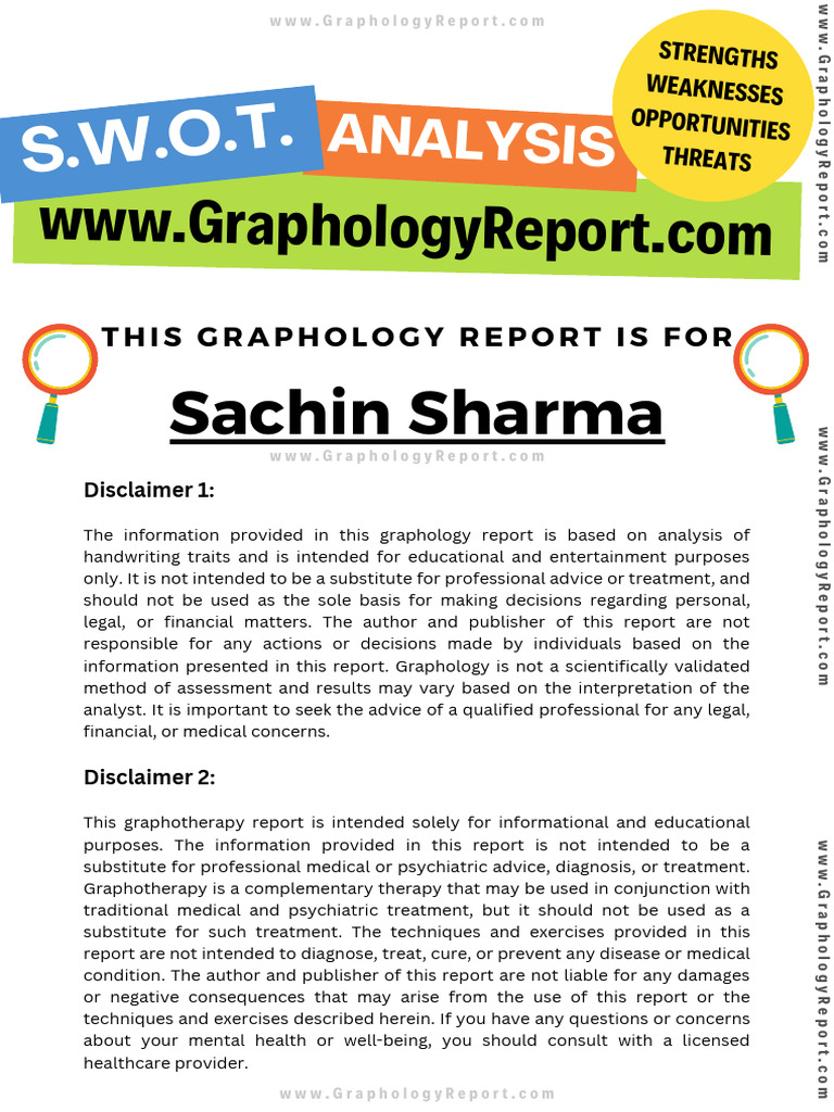 Sample Graphology Report | PDF