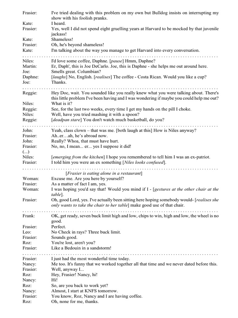 Frasier Examples | PDF