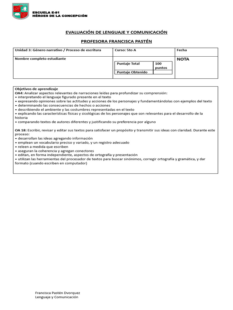 Evaluación UNIDAD 3 Maxi | PDF