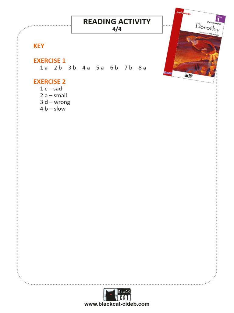 Dorothy Reading Activity Keys | PDF