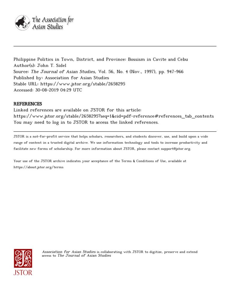 Sidel Bossism in Cavite and Cebu | PDF Sidel Bossism in Cavite and Cebu | PDF