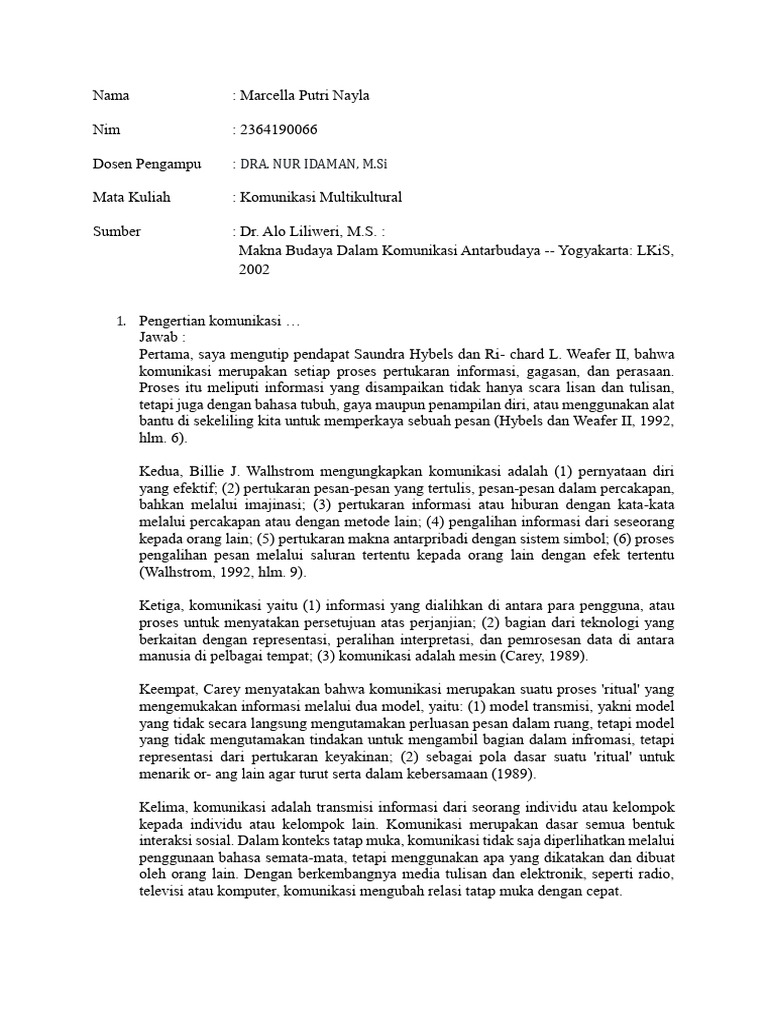 Tugas1 KOMUL MarcellaPutriNayla 2364190066 | PDF