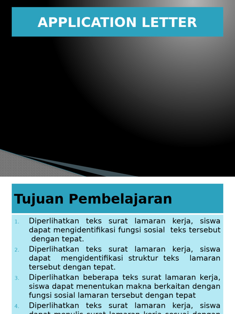 PPt Application Letter | PDF