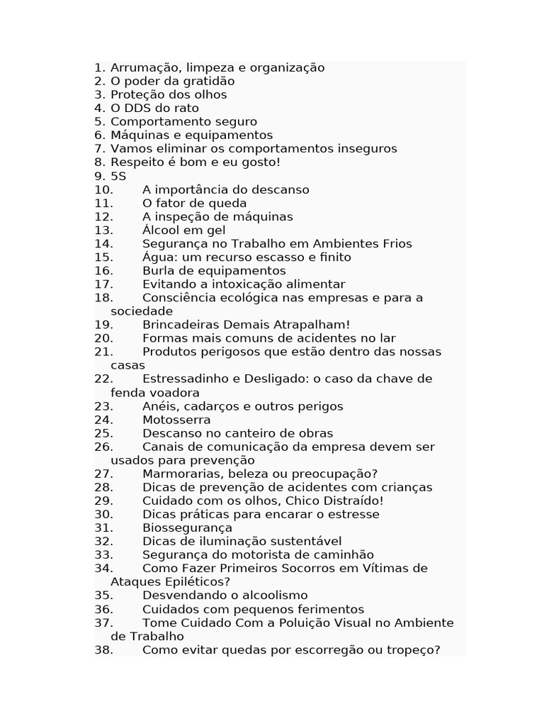 50 Temas para DDS | PDF