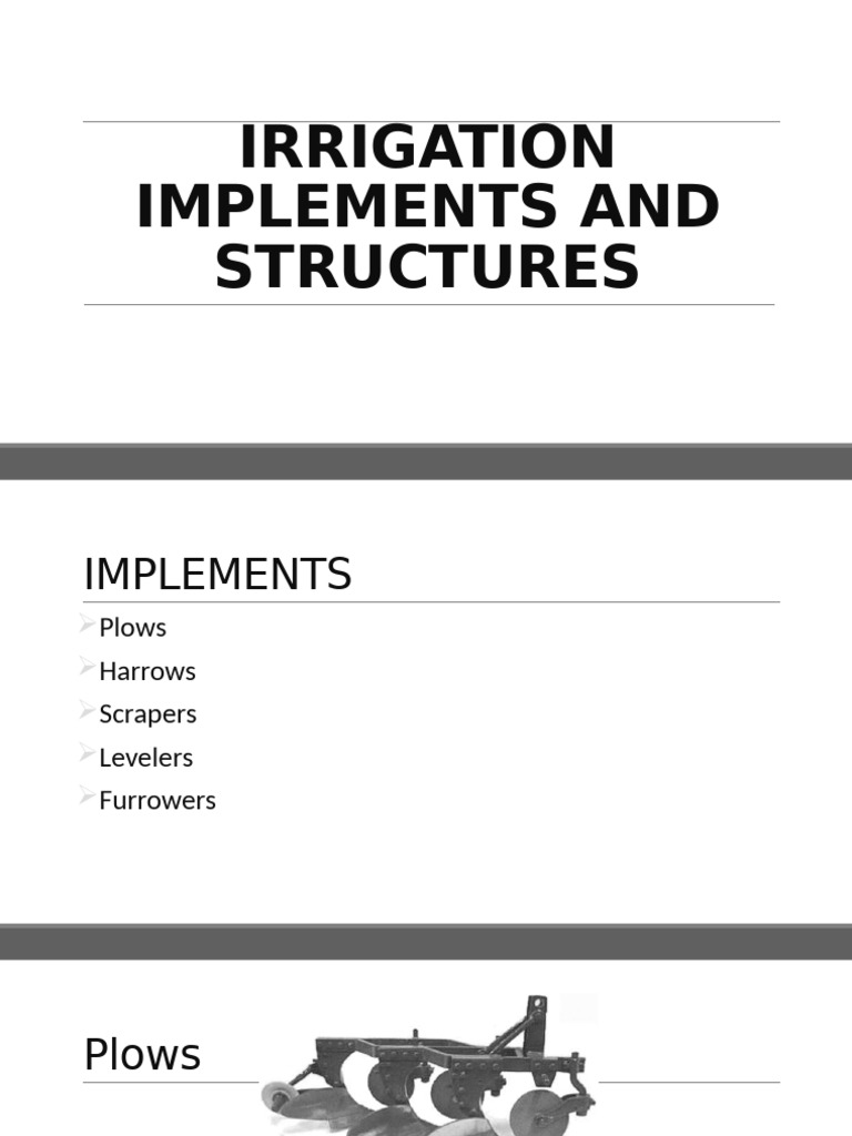 Irrigation Implements and Structures 2023 | PDF