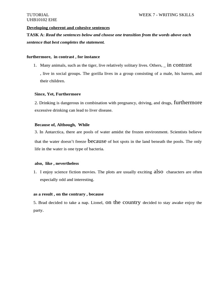 Tutorialweek 7 | PDF