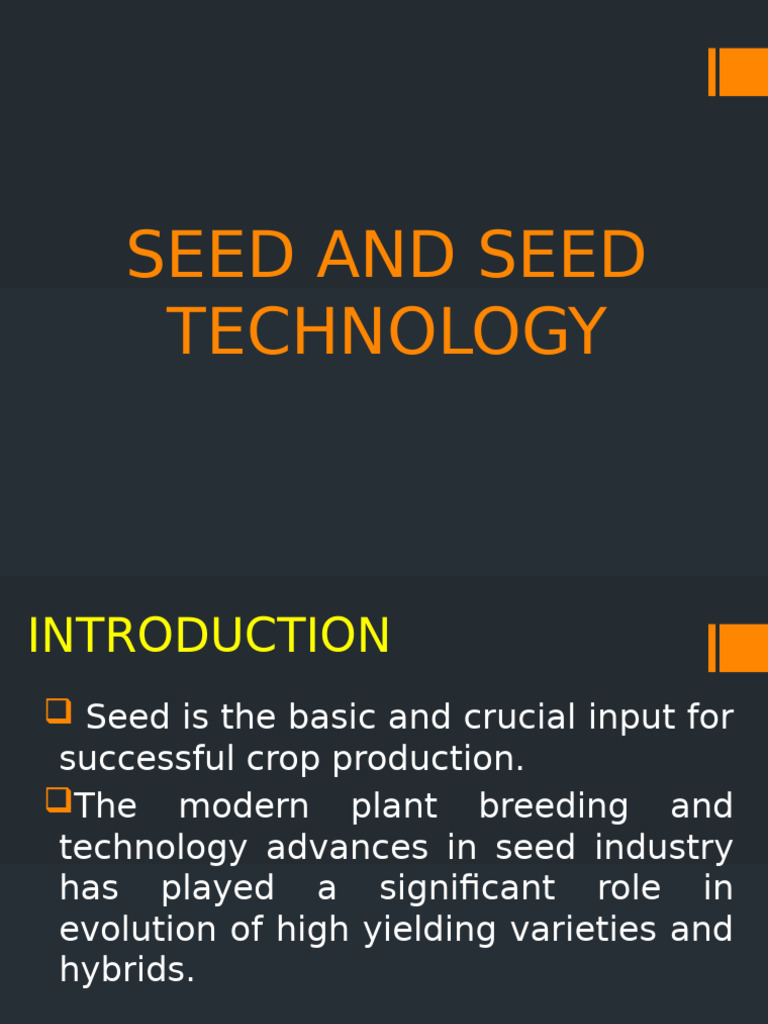 Seed Technology | PDF