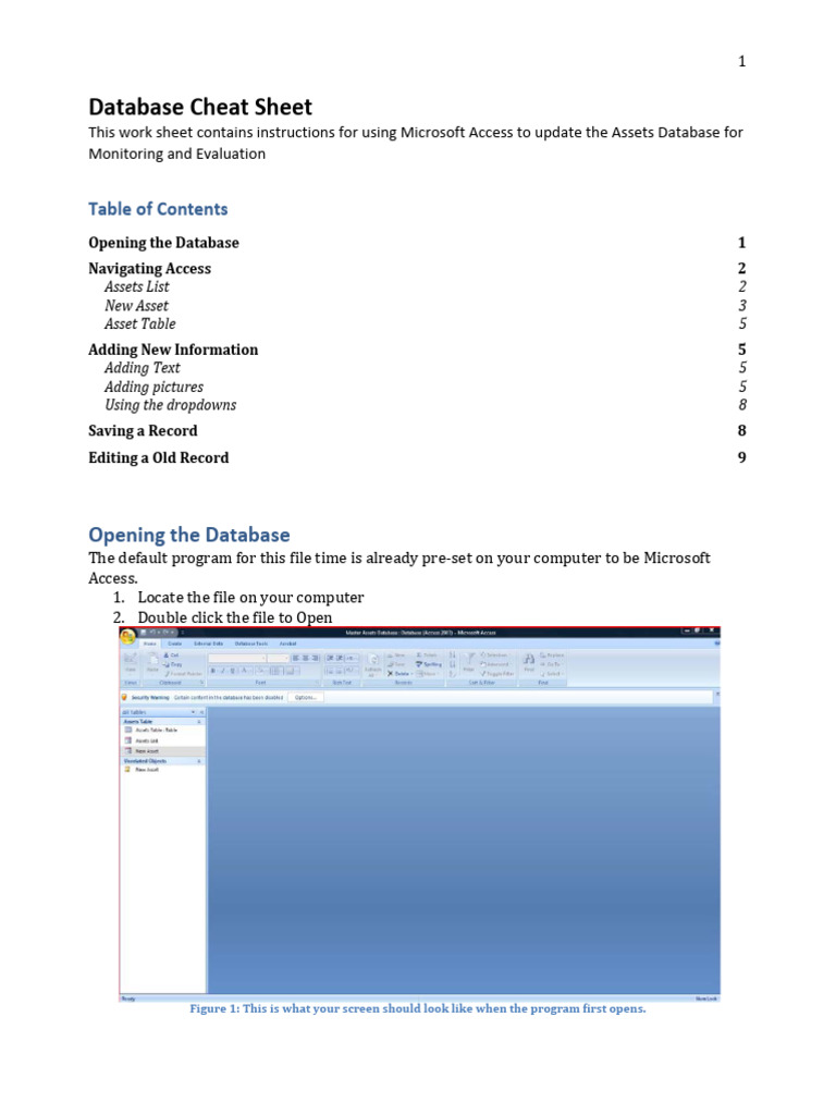 Database Training Manual | PDF | Databases | Computer File