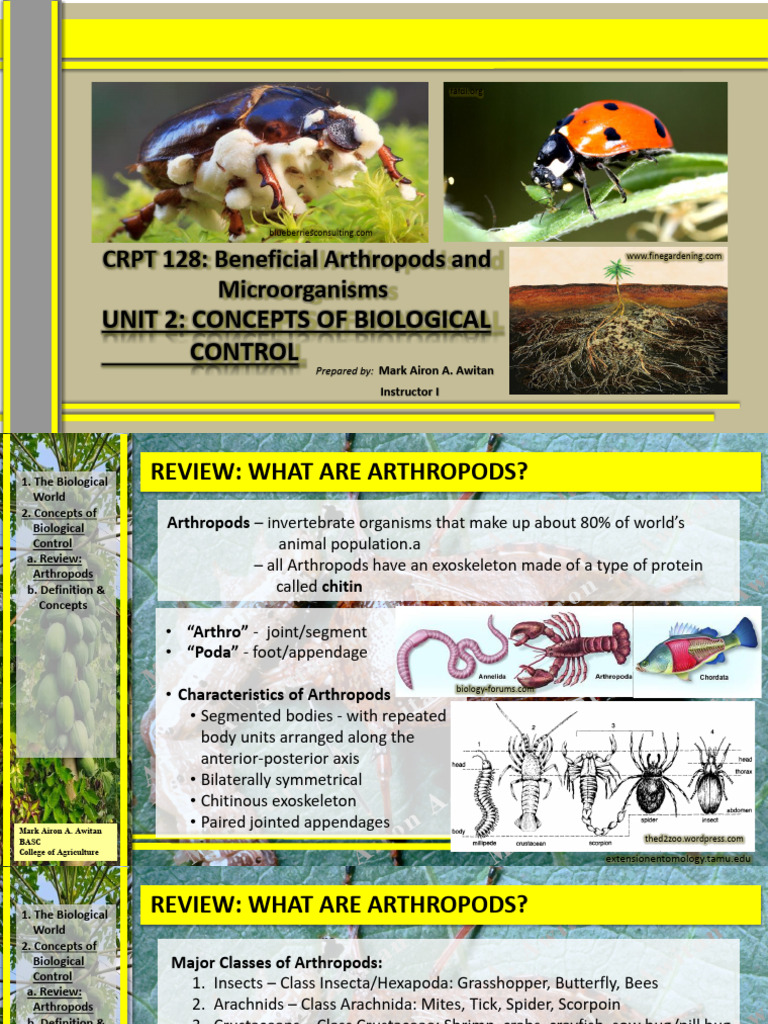 MAAA-Unit 2 - Concept of Biological Control of Pests-1 | PDF