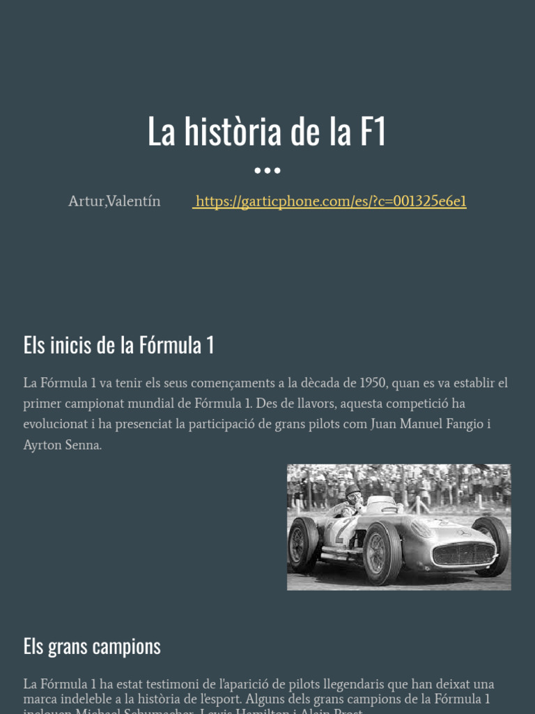 Historia de la F1 | PDF