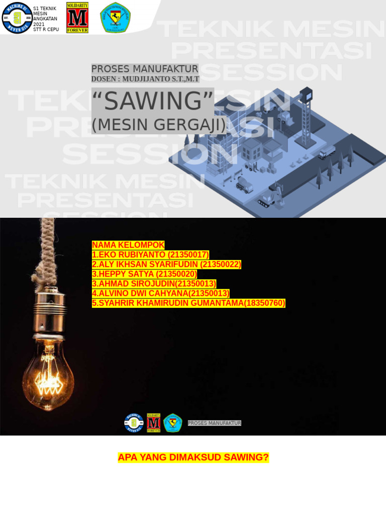 6.proses Manufaktur Sawing For Gather Final | PDF