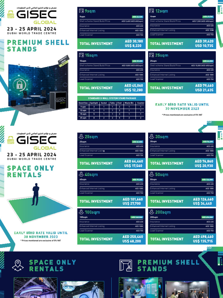 GISEC24 Stand Space Prices - 02 | PDF